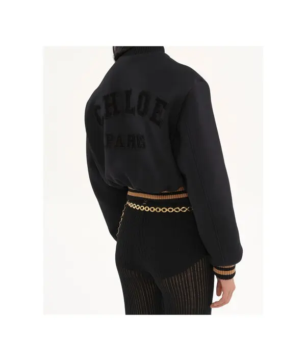 Chloé Long-sleeved Casual Jacket With Embellished Snake Detail