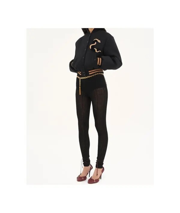 Chloé Long-sleeved Casual Jacket With Embellished Snake Detail