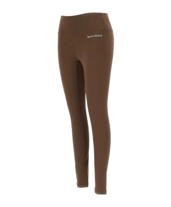 SPORTY  RICH Sporty Rich Serif Logo High-rise Leggings