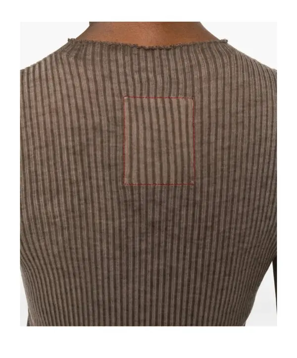 UMA WANG Ribbed Knit Sleeveless Pullover