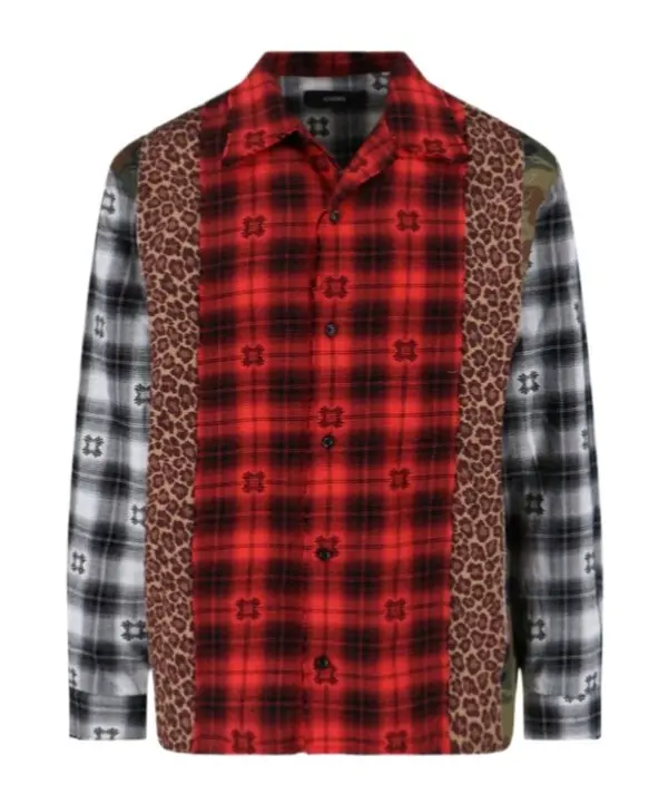Amiri Spliced Ma Quad Flannel Shirt