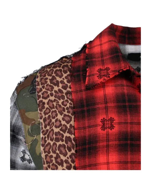 Amiri Spliced Ma Quad Flannel Shirt