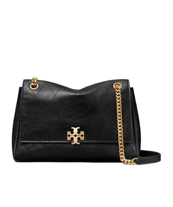 Tory Burch Charlie Quilted Shoulder Bag - Black