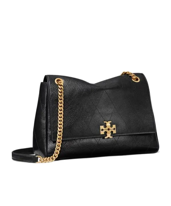 Tory Burch Charlie Quilted Shoulder Bag - Black