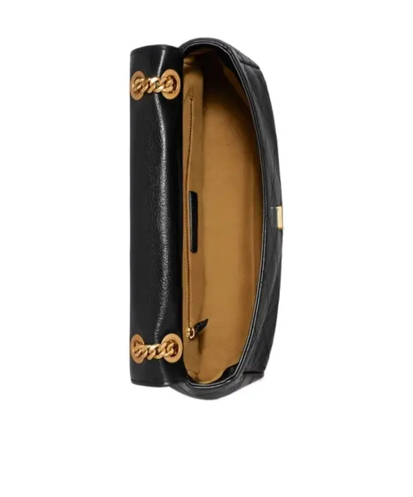 Tory Burch Charlie Quilted Shoulder Bag - Black