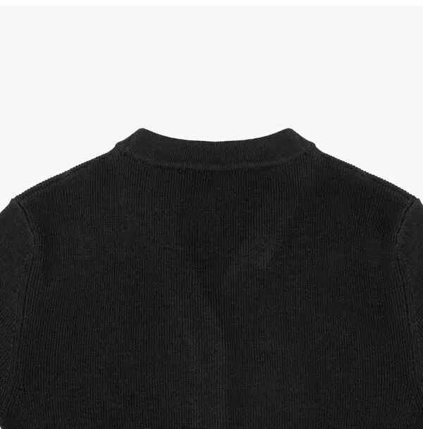 GANNI V-neck Logo Embroidered Cardigan