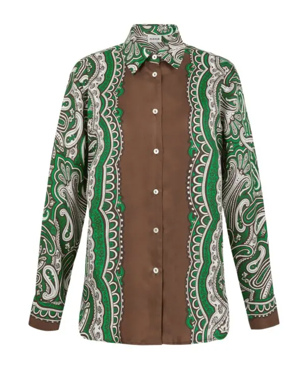 P.a.r.o.s.h Paisley Print Long Sleeve Shirt - Brown