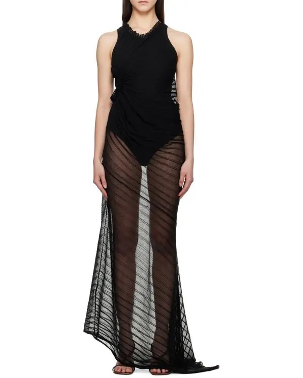 Victoria Beckham Ribbed Maxi Dress