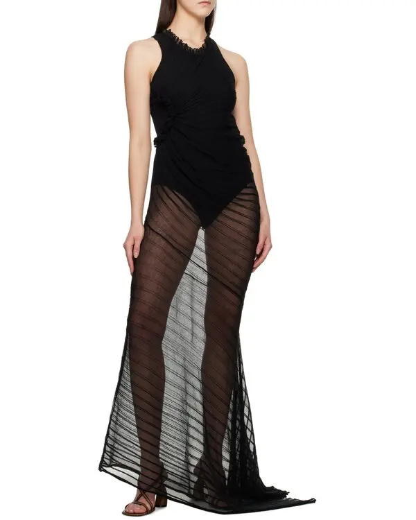 Victoria Beckham Ribbed Maxi Dress