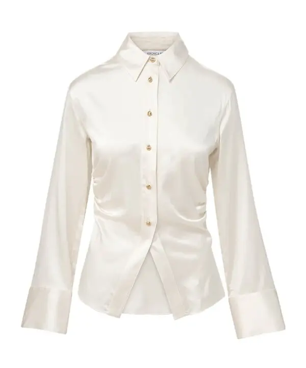 Veronica Beard Shiona Buttoned Top - Ivory