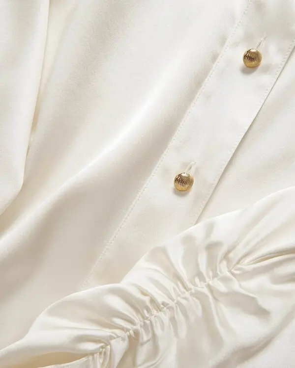 Veronica Beard Shiona Buttoned Top - Ivory