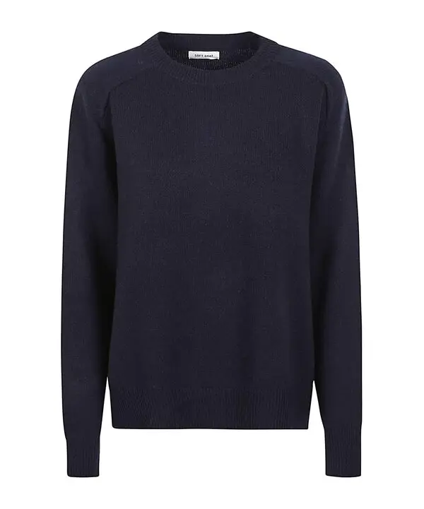 Soft Goat Cashmere Jumper - Navy Blue