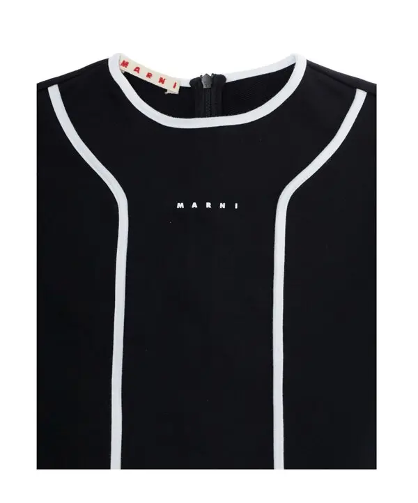 Marni Round Neck Short Sleeve Dress