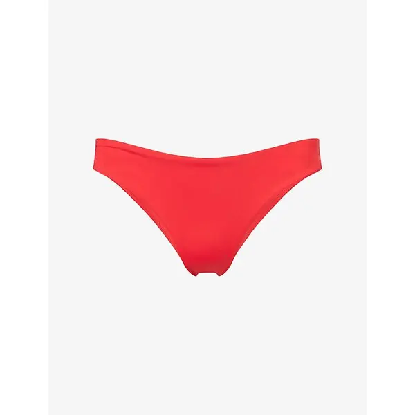 Second Summer High-waisted Bikini Bottoms - Red
