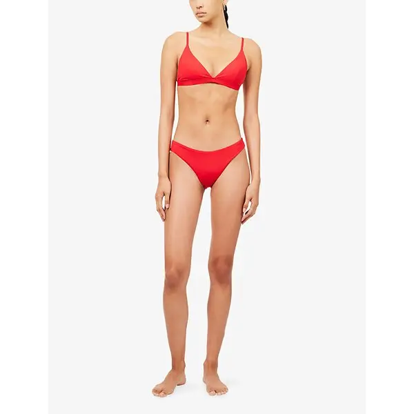 Second Summer High-waisted Bikini Bottoms - Red