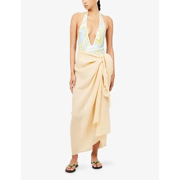 Monday Swimwear St. Tropez Crinkled Linen Sarong
