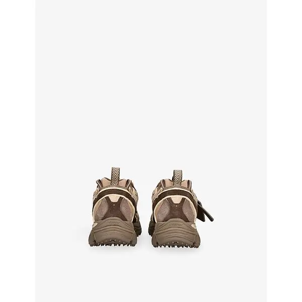 Off-White Be Right Back" Mesh And Suede Lace-up Trainers - Mid Brown