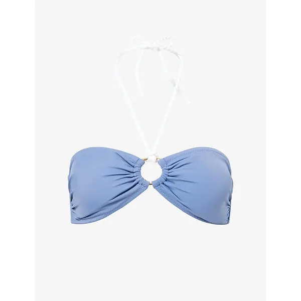 Heidi Klein Cetara Ring Bandeau Bikini Top - Blu-blu