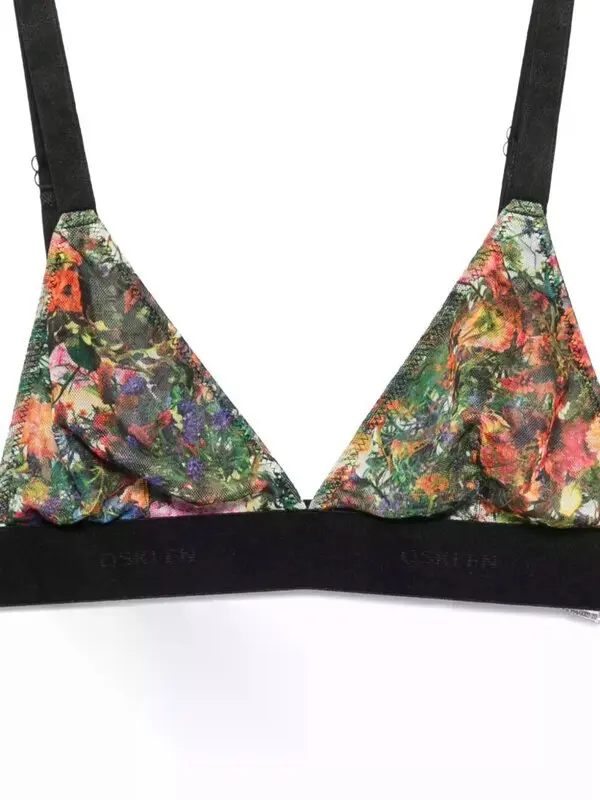 OSKLEN Floral-print Triangle Lingerie Set