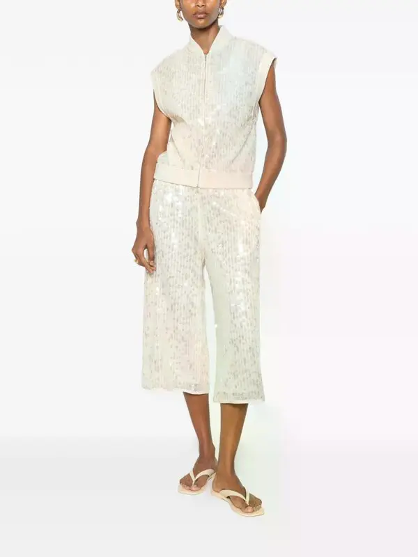 Peserico Sequin Embellished Zip-fastening Vest