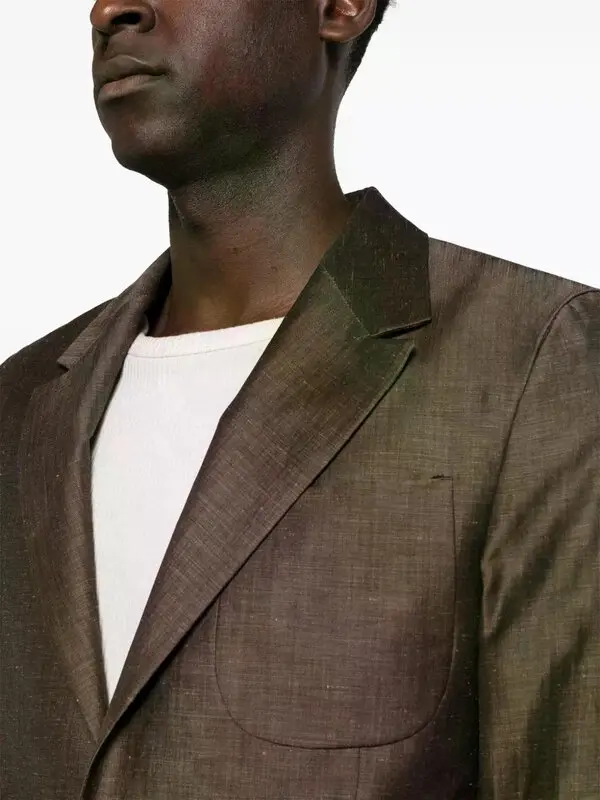Emporio Armani Single-breasted Linen Blend Suit