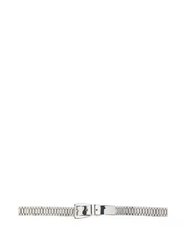 Brandon Maxwell Celeste Watch Metallic Belt - Silver
