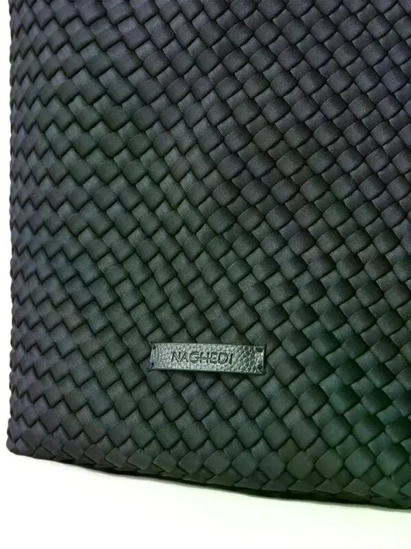 NAGHEDI Large Jet Setter Handwoven Tote Bag - Black