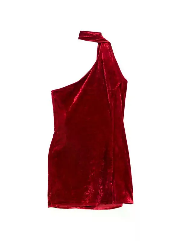 Gianfranco Ferre 1990s One-shoulder Velvet Mini Dress