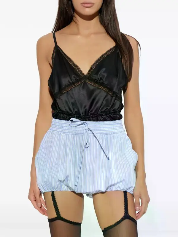 Dolce & Gabbana Satin Bodysuit With Lace Trim