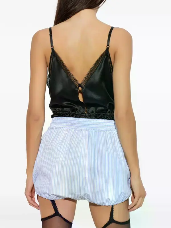 Dolce & Gabbana Satin Bodysuit With Lace Trim