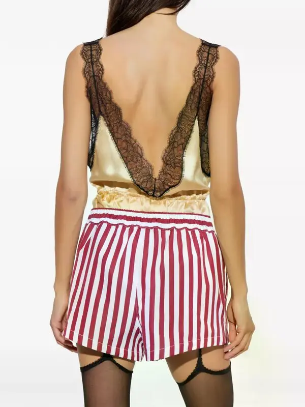 Dolce & Gabbana Silk Lace-trimmed Bodysuit