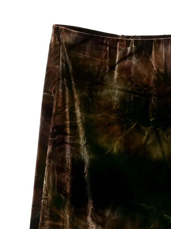 Missoni 1990s Velvet Midi Skirt - Brown