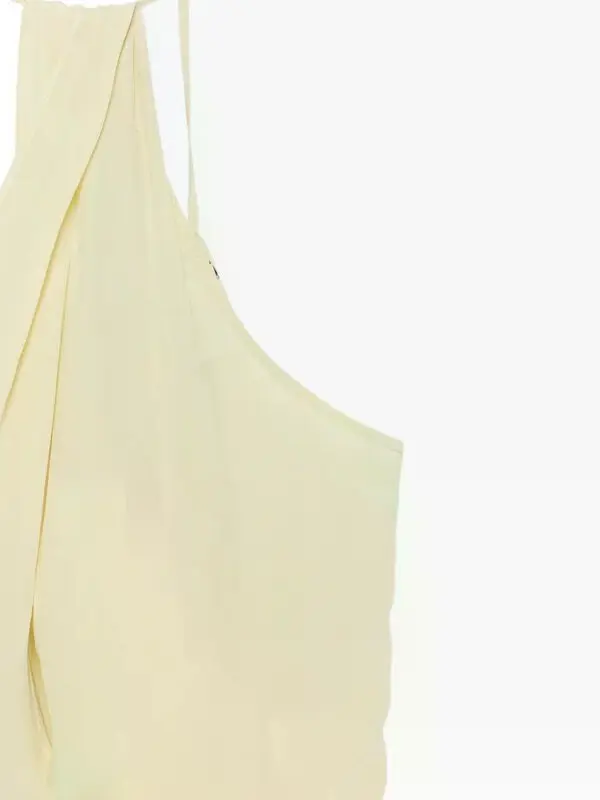 ALYSI Twisted-front Silk Top