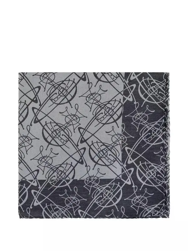 VIVIENNE WESTWOOD Orb Monogram Scarf - Grey