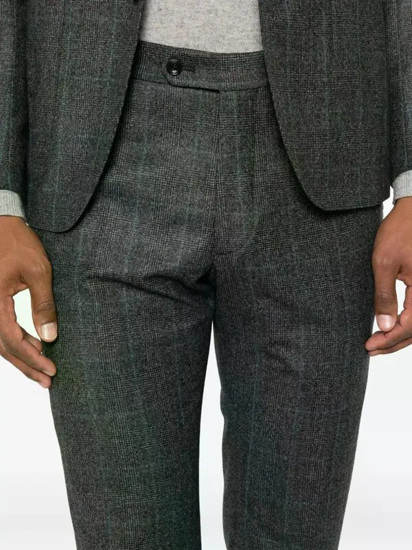 Tagliatore Check-pattern Single-breasted Suit - Grey