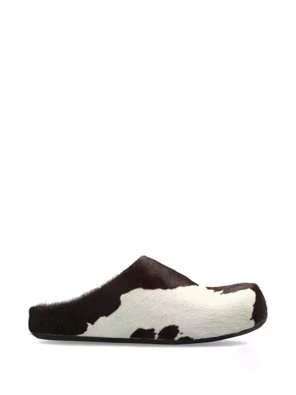 Marni Animal-print Calf-hair Sandals - Brown