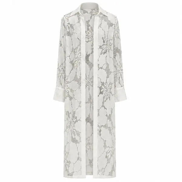 OSCARMORRIS Serenite Blanche" Lace Shirt - White