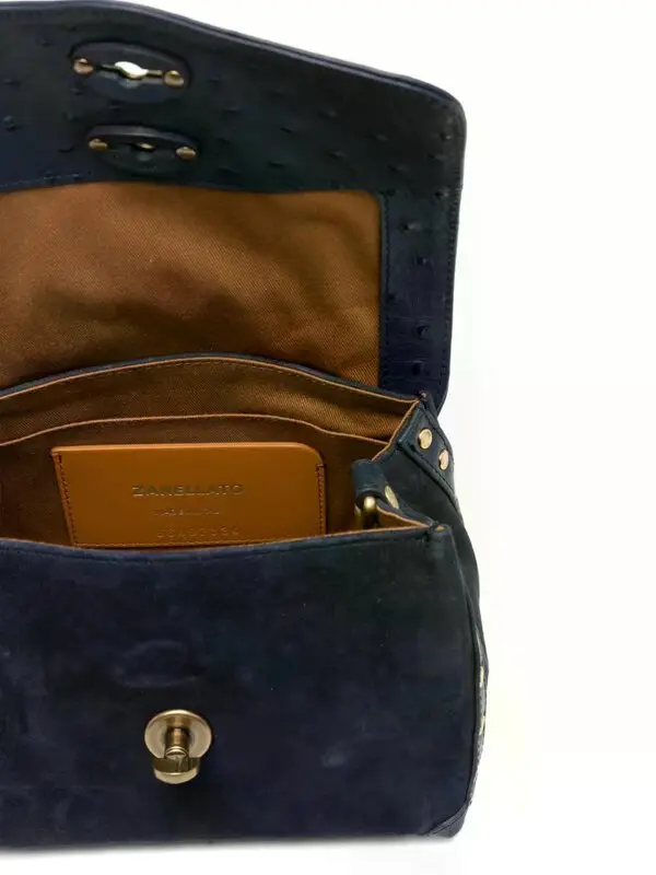 ZANELLATO Mini Postina Tote Bag With Stud Embellishments - Blue