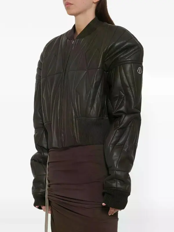 MONCLER + RICK OWENS Geocamo Quilted Leather Jacket