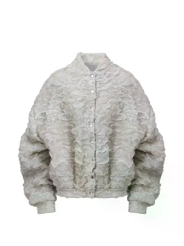 ALMAZ Avenue Ruffled Bomber Jacket