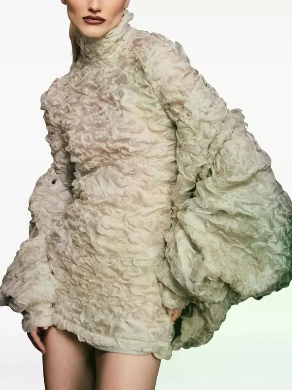 ALMAZ Avenue Ruffled Bomber Jacket
