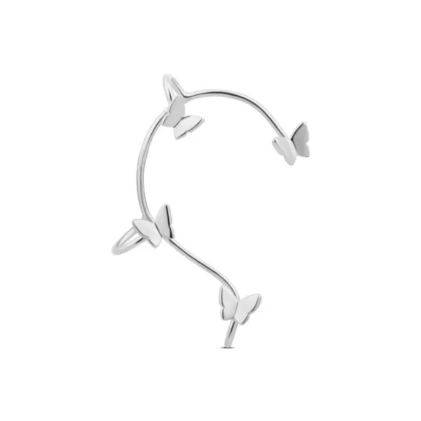 SHYMI Full Ear Cuff Butterfly - Silver