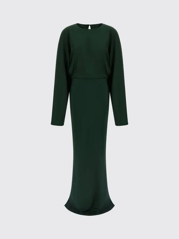 Norma Kamali Long Sleeve Satin Gown
