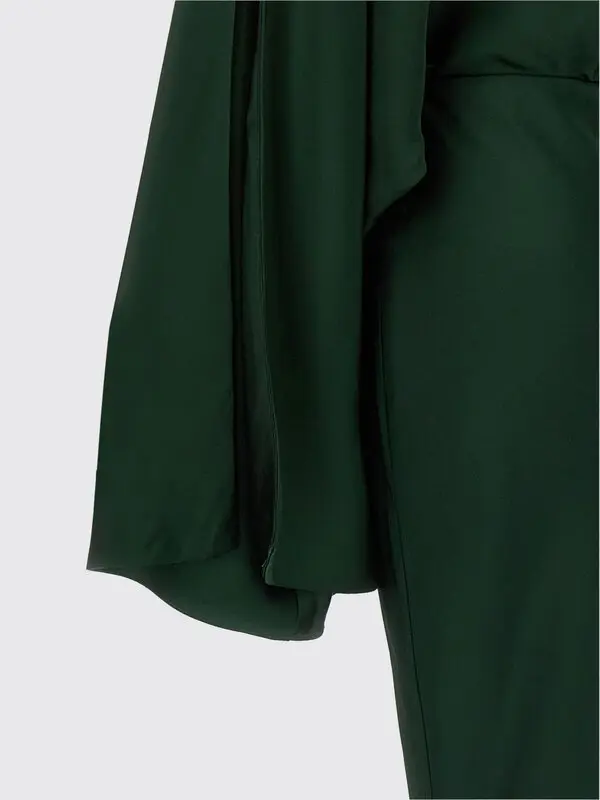 Norma Kamali Long Sleeve Satin Gown