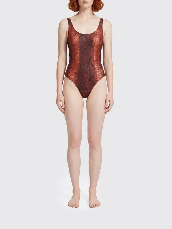JEAN PAUL GAULTIER One Piece Swimsuit With Snake Print - Brown