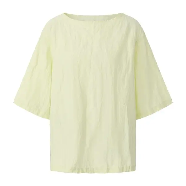 FRONT ROW SHOP Crinkled Gauze Top