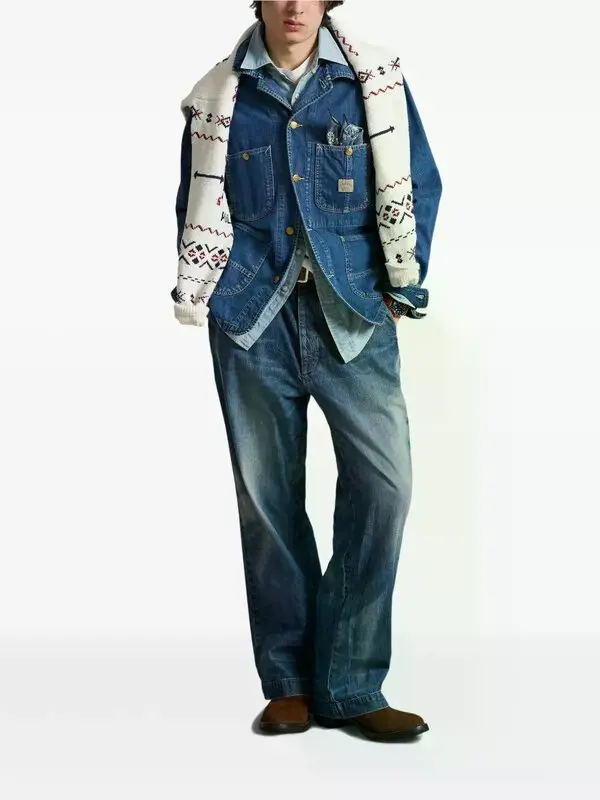 Polo Ralph Lauren Indigo Dyed Faded Straight Leg Jeans
