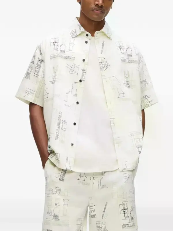 Karl Lagerfeld Rue St-guillaume Printed Shirt