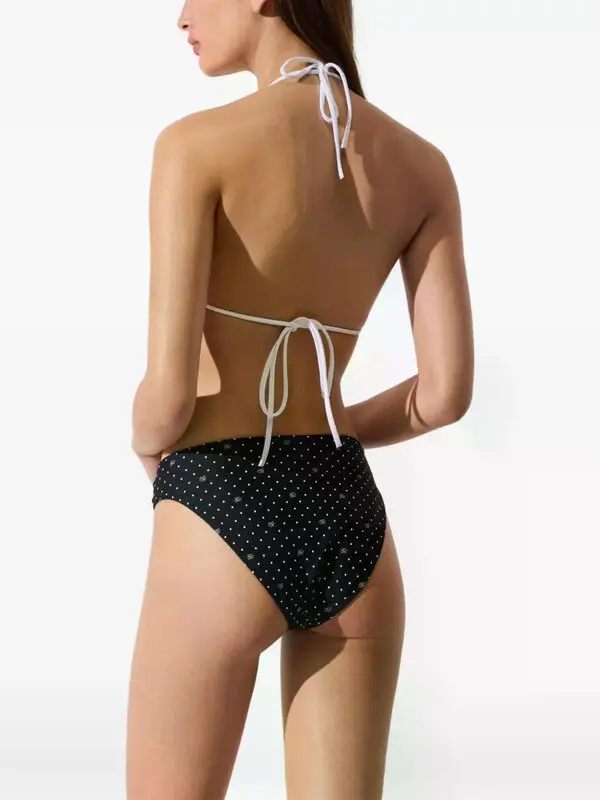 Karl Lagerfeld Polka-dot Triangle Bikini Top