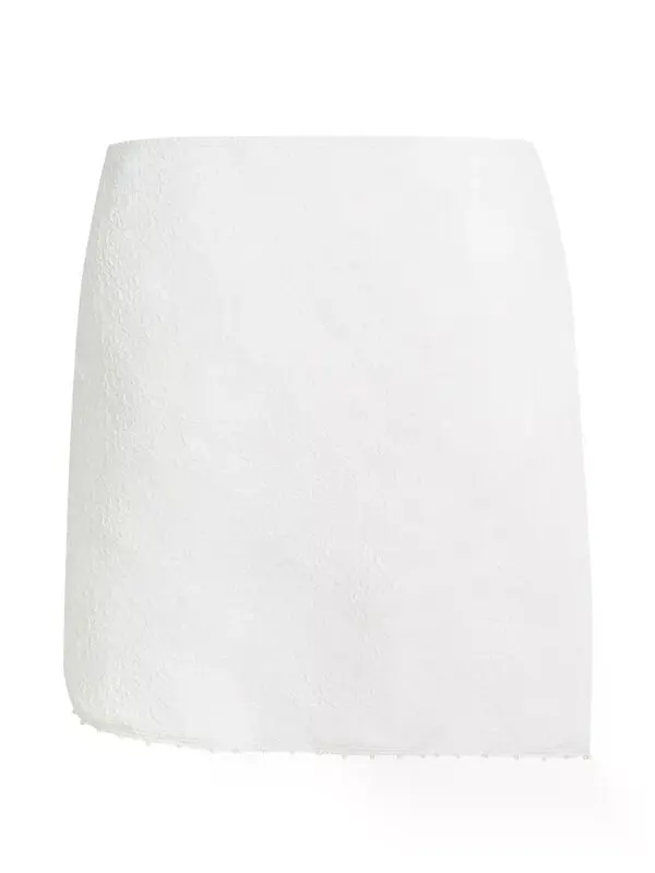 Karl Lagerfeld Textured Pearl-embellished Pareo - White